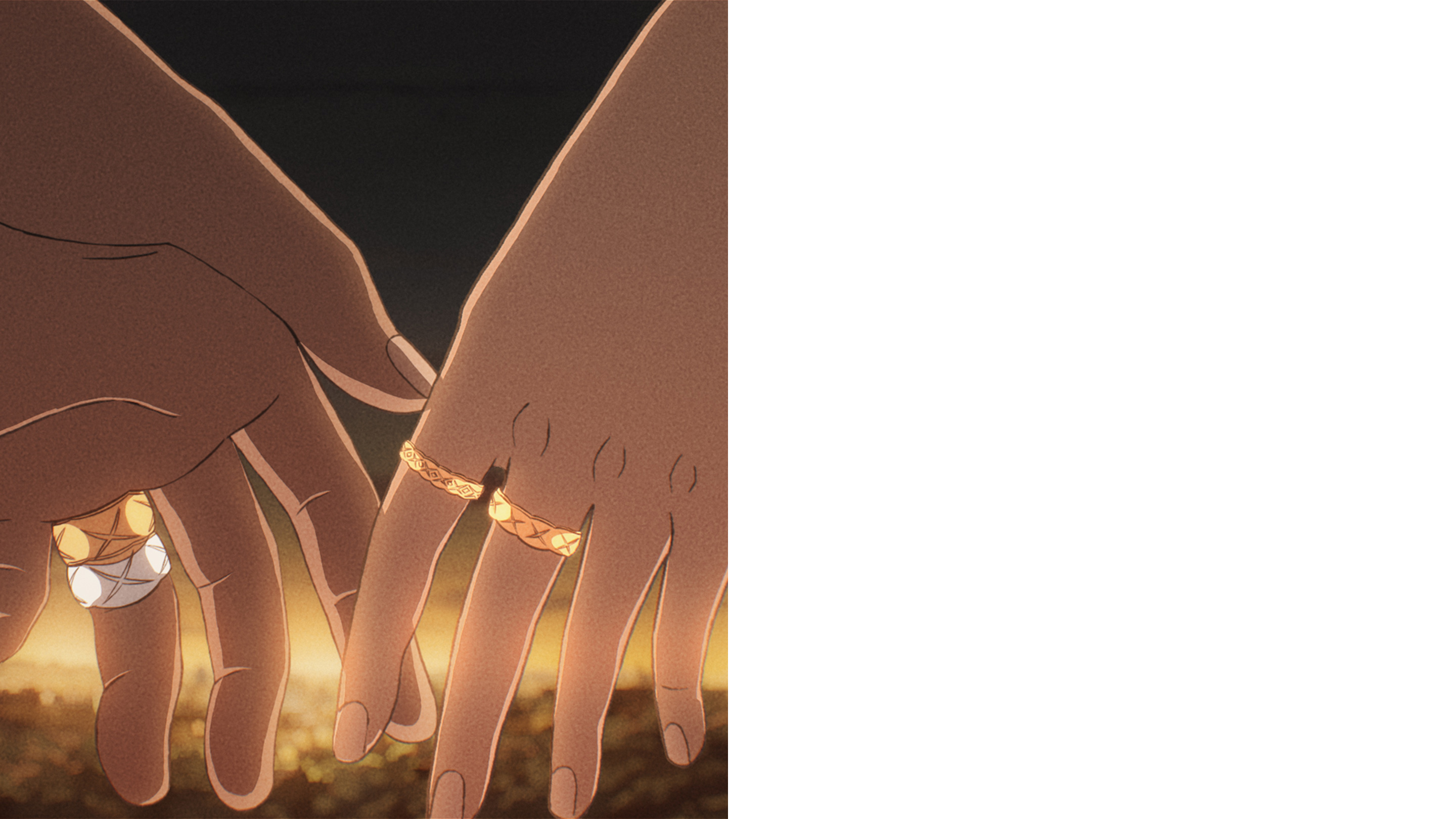 Anime Base Couple Holding Hands